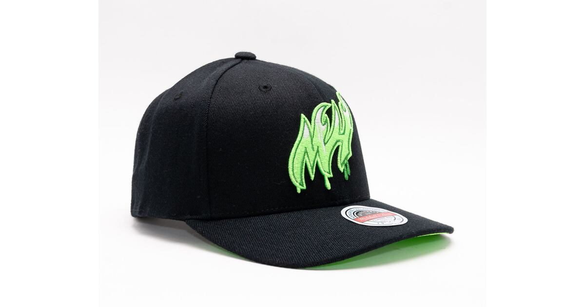 Mitchell & Ness HWC Slime Drip Classic Red Miami Heat Black Cap - Snapbacks